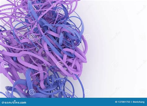 Illustrations Of Cgi Composition Bunch Of Messy String Geometric For Graphic Design Or