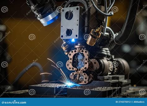 Spot Welding Robot Performing Delicate And Precise Weld On Intricate