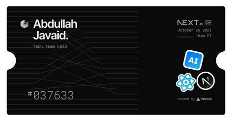 Abdullah Javaid On Linkedin Join Abdullah Javaid At Nextjs Conf
