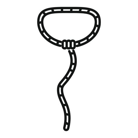 Cord Lasso Icon Outline Vector Western Rope 21412440 Vector Art At