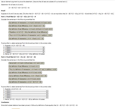 Solved Use An Element Argument To Prove The Statement Chegg Com
