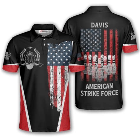 American Strike Force Custom Bowling Shirts For Men Primesty