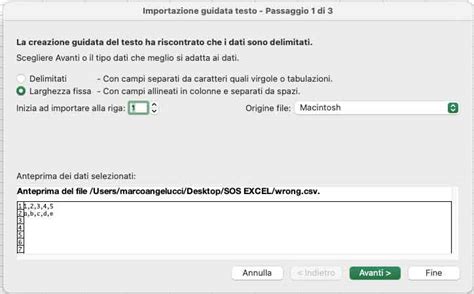 File Csv Come Importare Un Testo Con Separatori In Excel Sos Excel