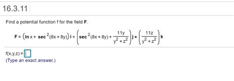 Solved Find A Potential Function F For The Field F Chegg Com