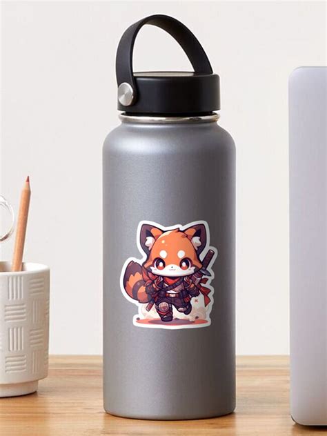 Ninja Red Panda Sticker For Sale By Theedigitalden Redbubble