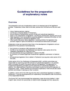 Fillable Online Of Explanatory Notes Fax Email Print PdfFiller