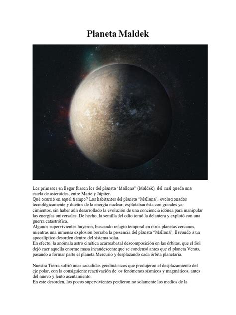 Planeta Maldek Sistema Solar Planetas
