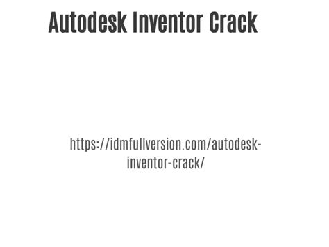 Ppt Autodesk Inventor Crack Powerpoint Presentation Free Download