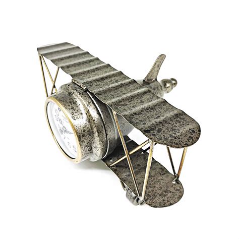 Metal Airplane Table Clock Boxman
