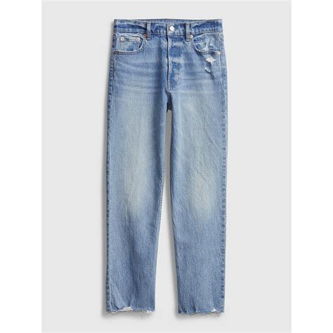 Gap Adults갭 ★갭 여성 21년 Spring★ 워시드 하이라이즈 데님 팬츠 Sivillage 에스아이빌리지