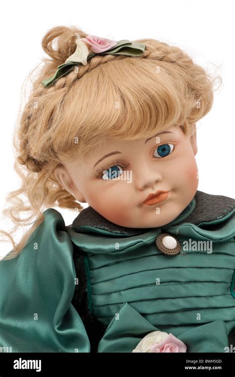 Vintage Porcelain Doll Stock Photo Alamy
