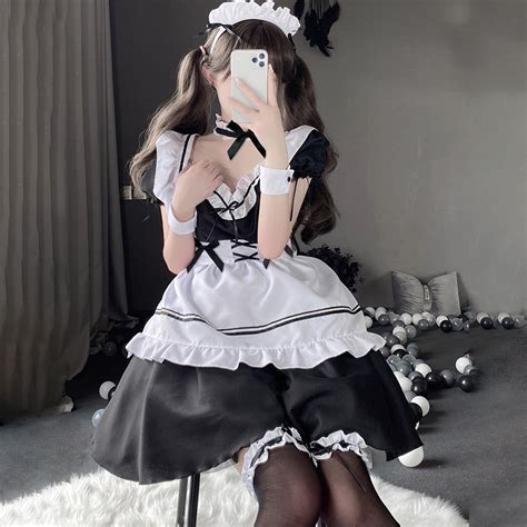 Yomorio Sexy Maid Costume Cute Lolita Cosplay Outfit French Apron Maid