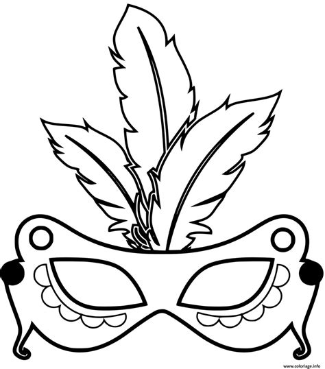 Coloriage Masque Carnaval Facile Maternelle Dessin Carnaval à Imprimer