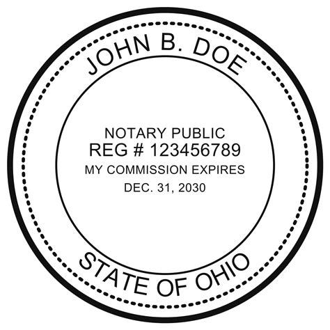 Digital Notary Certificates Seal And Stamp For Ohio