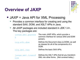 Sax Dom Tutorial PPT