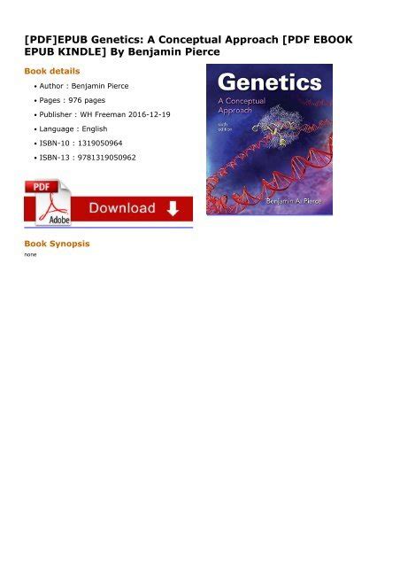 Genetics A Conceptual Approach