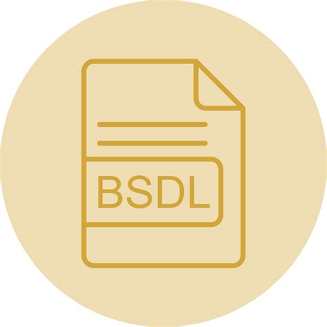 Bsdl File Format Line Yellow Circle Icon 44087620 Vector Art At Vecteezy