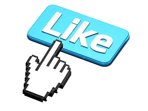 Hand Shaped Mouse Cursor Press Like Button Arrow Tech Key Render