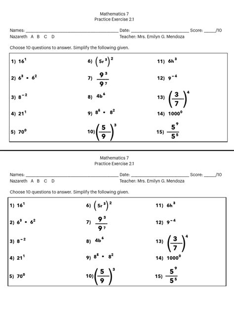practice exercise 2 1 pdf