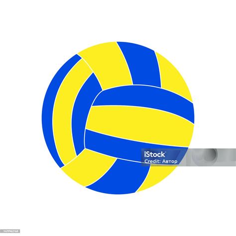 Bola Voli Permainan Terisolasi Pada Ikon Vektor Latar Belakang Putih