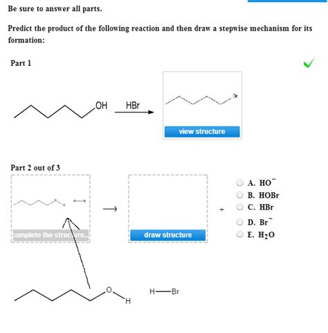 Solved Be Sure To Answer All Parts Predict The Product Of Chegg