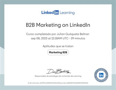 Julian G On Linkedin Certificate Of Completion