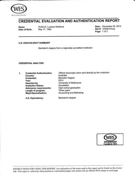 Academic Transcript Wes 40 Gpa Pdf