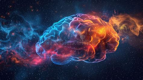 Vibrant Neural Pathways Colorful Brain Connections Stock Illustration