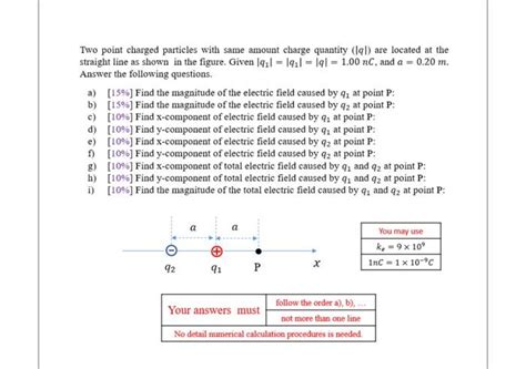 solved two point charged particles with same amount charge