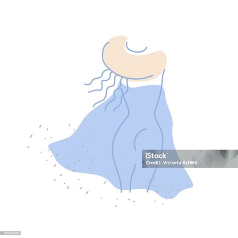 흰색 배경에 밝은 파란색과 분홍색의 추상적 인 반점의 배경에 뒤에서 머리보기를 개발 비치 모자에 소녀의 실루엣 관능에 대한 스톡