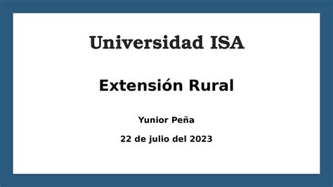 Extension Agricola O Rural Resúmenes De Desarrollo Humano Docsity
