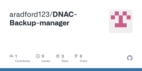 Github Aradford123 Dnac Backup Manager