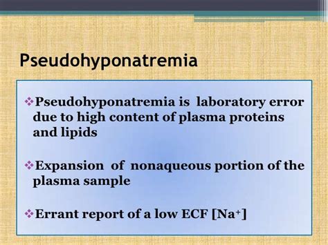 Disorder Of Sodium Imbalance
