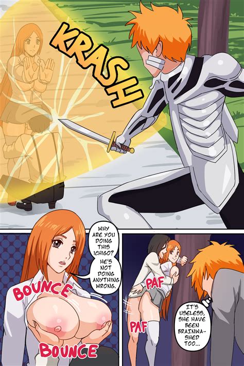 Rule 34 Big Breasts Black Hair Bleach Female Inoue Orihime Long Hair Malefemale Orange Hair