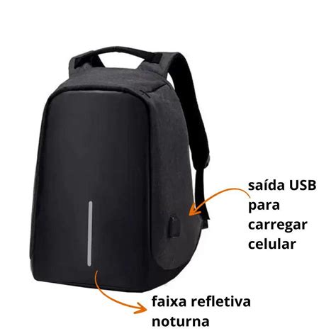 Mochila Notebook 15 Antifurto Impermeável Dl0848 Carrefour