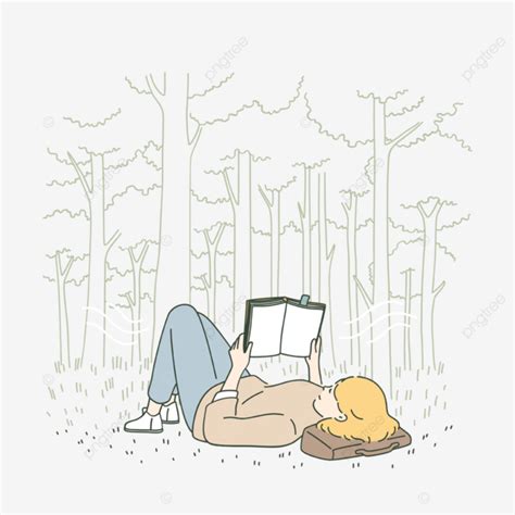 휴식 레저 및 독서 개념 여자 읽다 책 Png 일러스트 및 벡터 에 대한 무료 다운로드 Pngtree