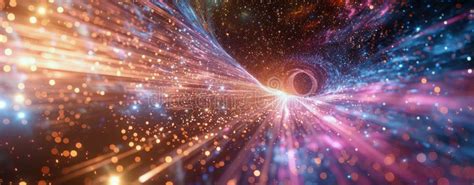 Abstract Digital Art With Orange And Blue Lights Stock Image Image Of Generative Orange