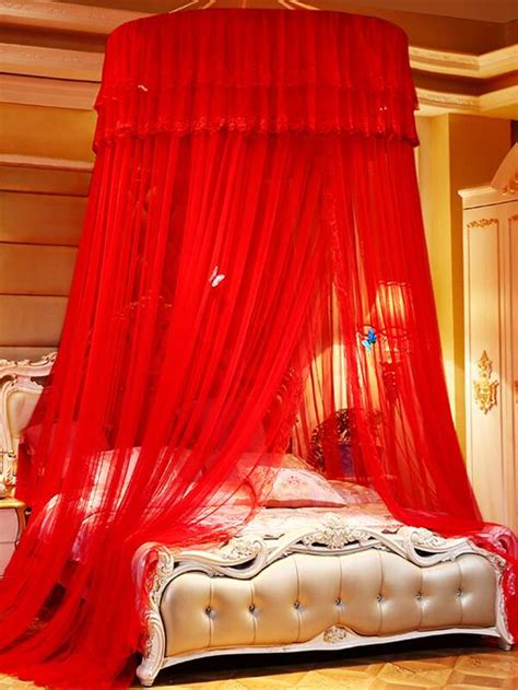 1pc Polyester Mosquito Net Simple Red Mesh Netting Mosquito Netting