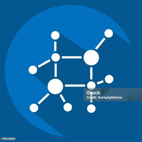 Teknologi Nano Ikon Terkait Dengan Simbol Biokimia Gaya Bayangan