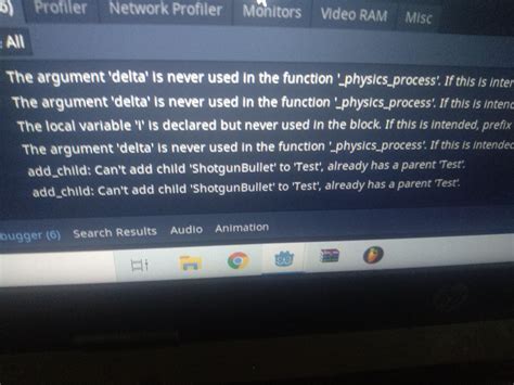 So I Try To Spawn A Bullet Into Test Worldbut It Gives Me An Error Rgodot