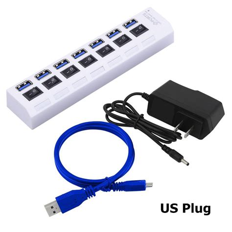 Usb 3 0 Hub 4 Port Usb Hub Usb Splitter Power Adap Grandado