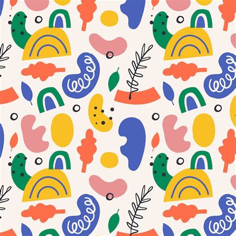 Free Vector Hand Drawn Abstract Doodle Pattern