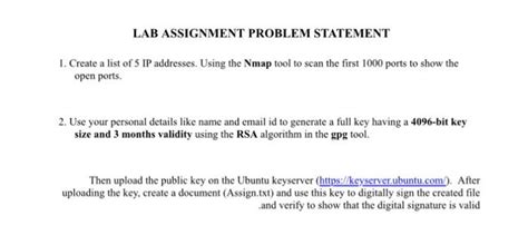 Solved Lab Assignment Problem Statement 1 Create A List Of