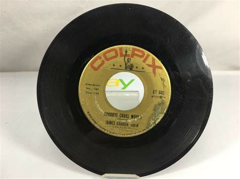 Goodbye Cruel World James Darren Colpix Records 45 Rpm Ebay James