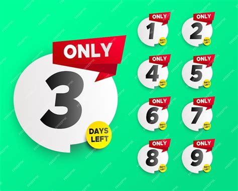 Premium Vector Number Of Days Left Banner Template For Promotion