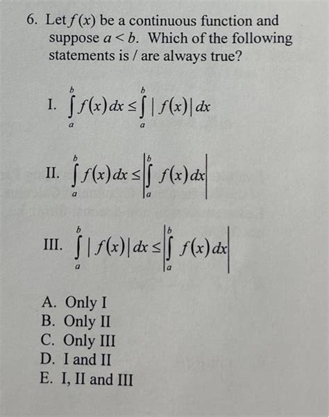 Solved 6 Let F X Be A Continuous Function And Suppose A Chegg