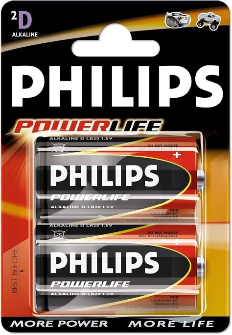 Philips Power Life Batterie D Mono 2er Pack: Amazon.de: Elektronik & Foto