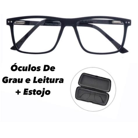 Óculos Para Leitura De Grau Perto Presbiopia Descanso Masculino Feminino Unissex Estojo Envio