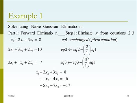 Lecture0003 Numerical Methods Topic 3 Solution Of Systems Of Linear Equations Lectures Pptx