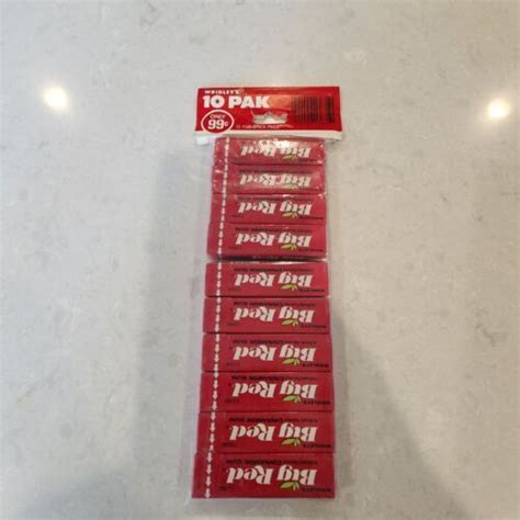 Vintage Wrigley Chewing Gum Pack Full New Big Red 10 Packs 5 Pc 99c